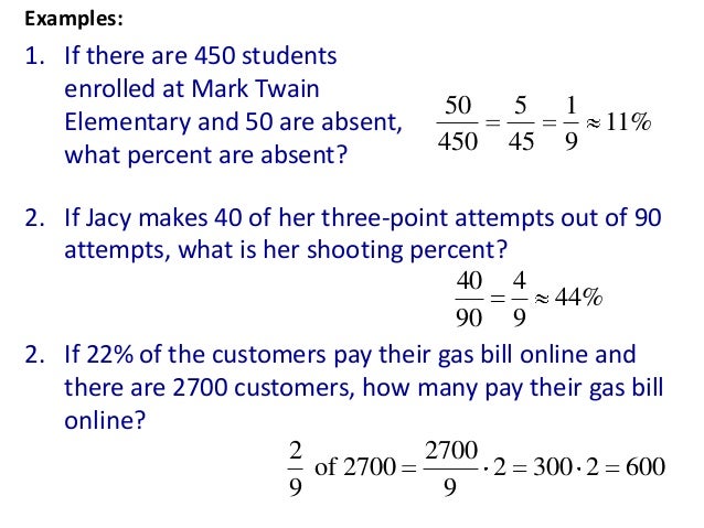 One nineth is about 11 percent