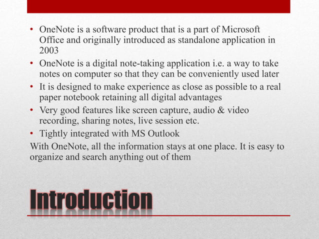 Microsoft OneNote | PPTX | Desktop Publishing | Computer Software and ...