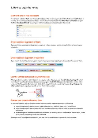 One note 2007 guide | PDF