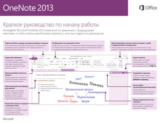OneNote 2013 - Quick Guide (Rus) | PDF