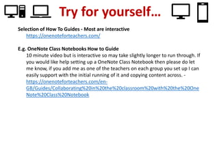 One note class notebook examples | PPTX