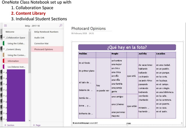 One note class notebook examples | PPTX