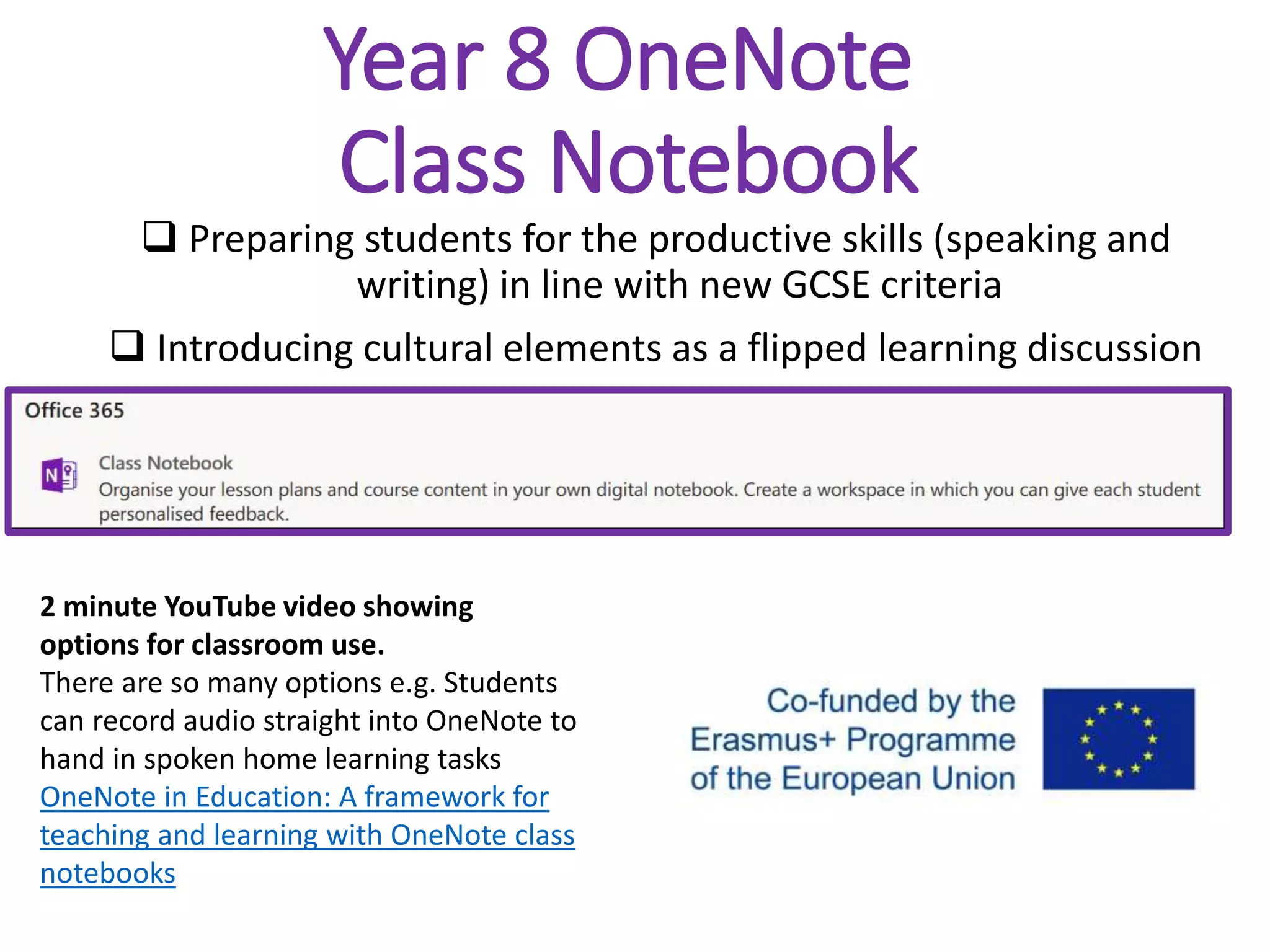 One note class notebook examples | PPTX
