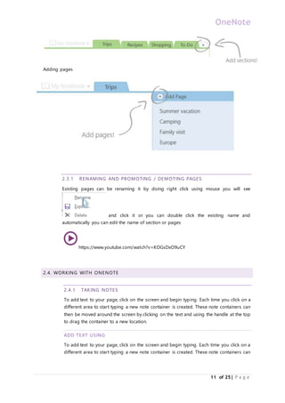 Microsoft OneNote Guidebook | PDF