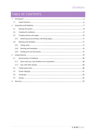 Microsoft OneNote Guidebook | PDF