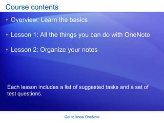 One note training | PPTX