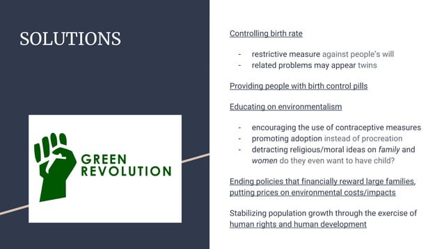 On environmental issues; human overpopulation | PDF