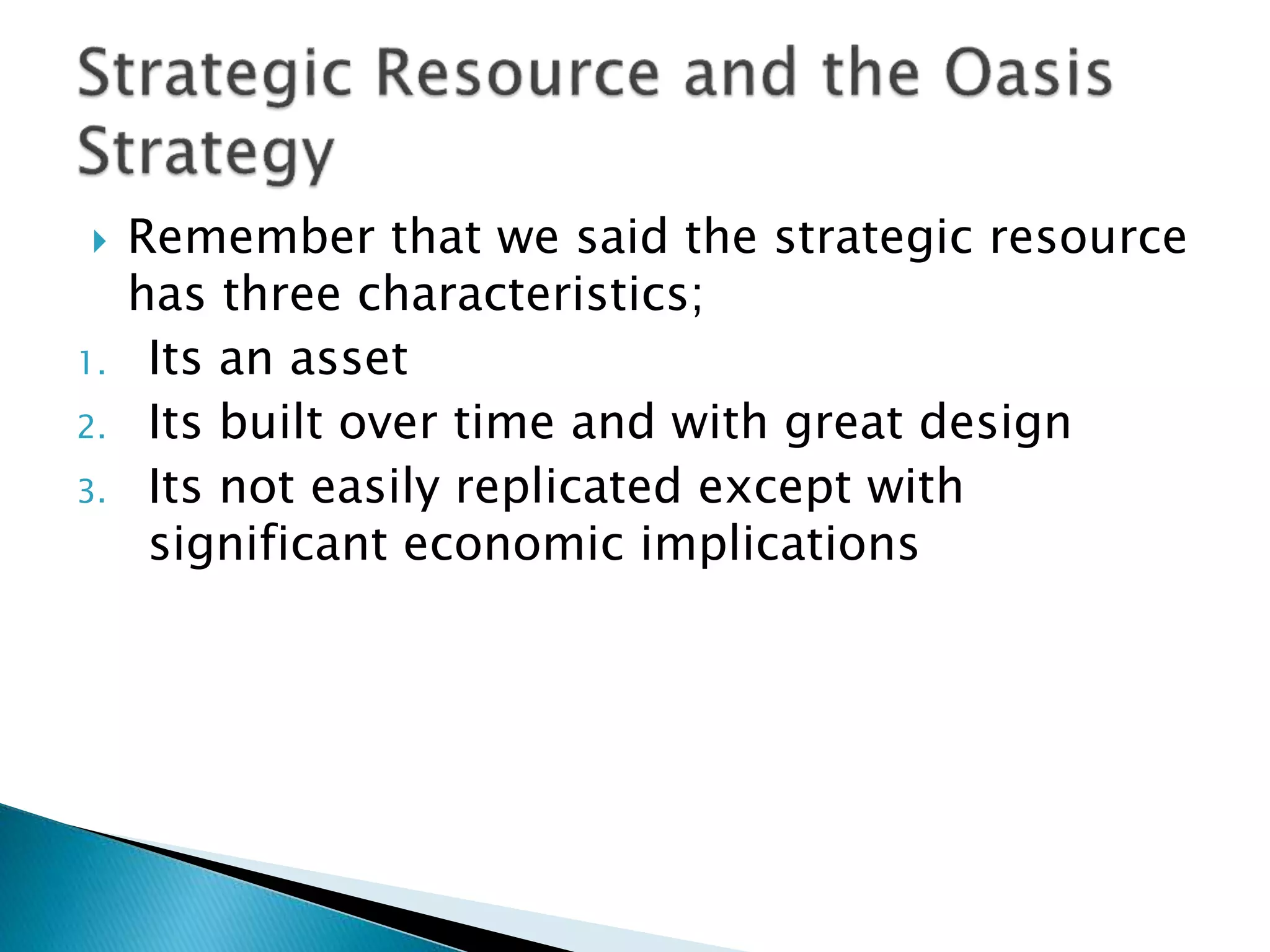One oasis strategy | PPTX