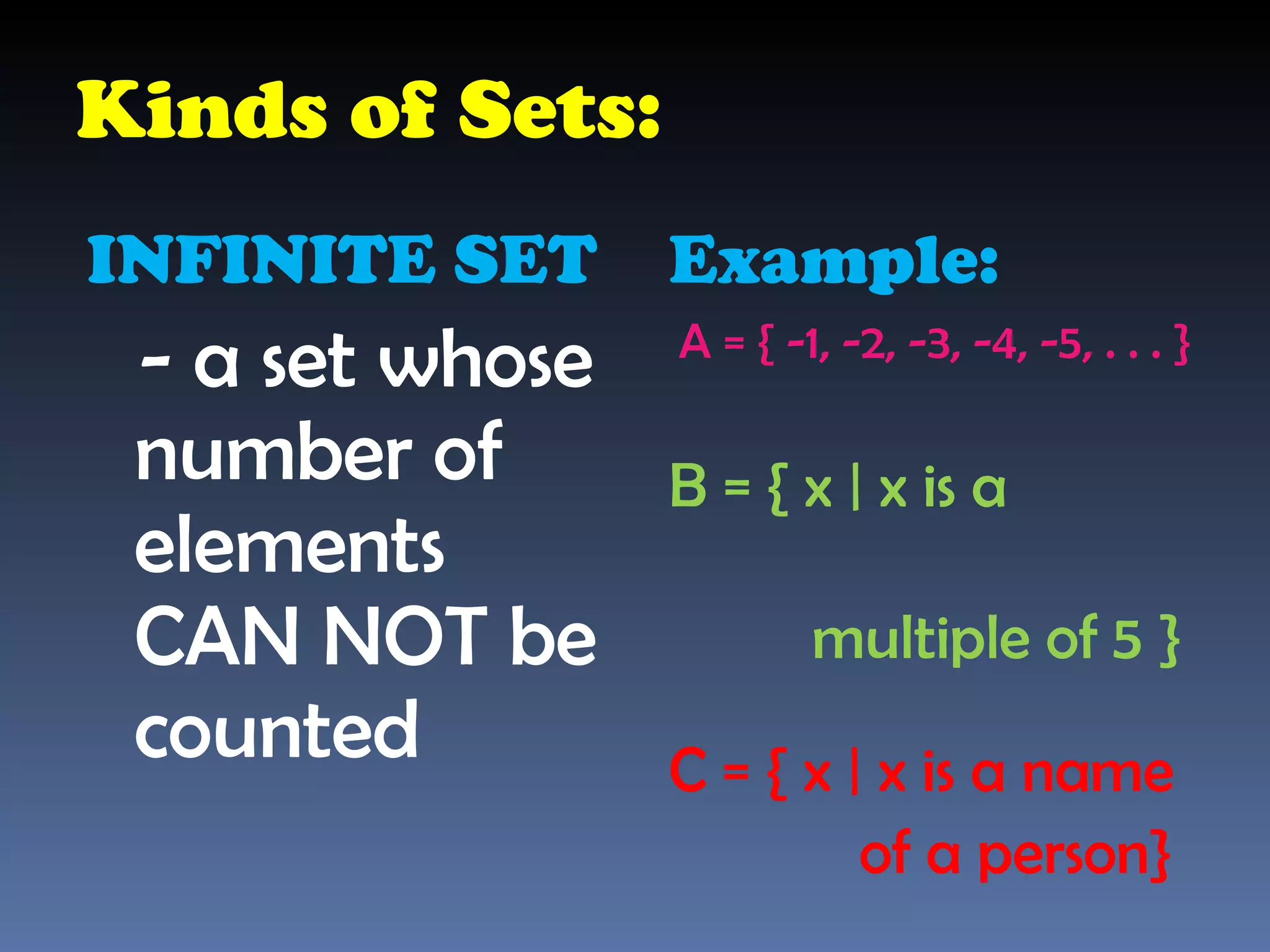 Sets and Subsets | PPT