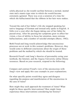 One of the very first cases that caught Freud’s attention when h.docx ...