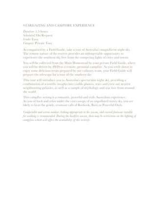 Emirates One&Only Wolgan Valley | PDF