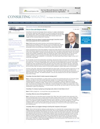 One On One with Stephen Brant of Hitachi (Consulting magazine) | PDF