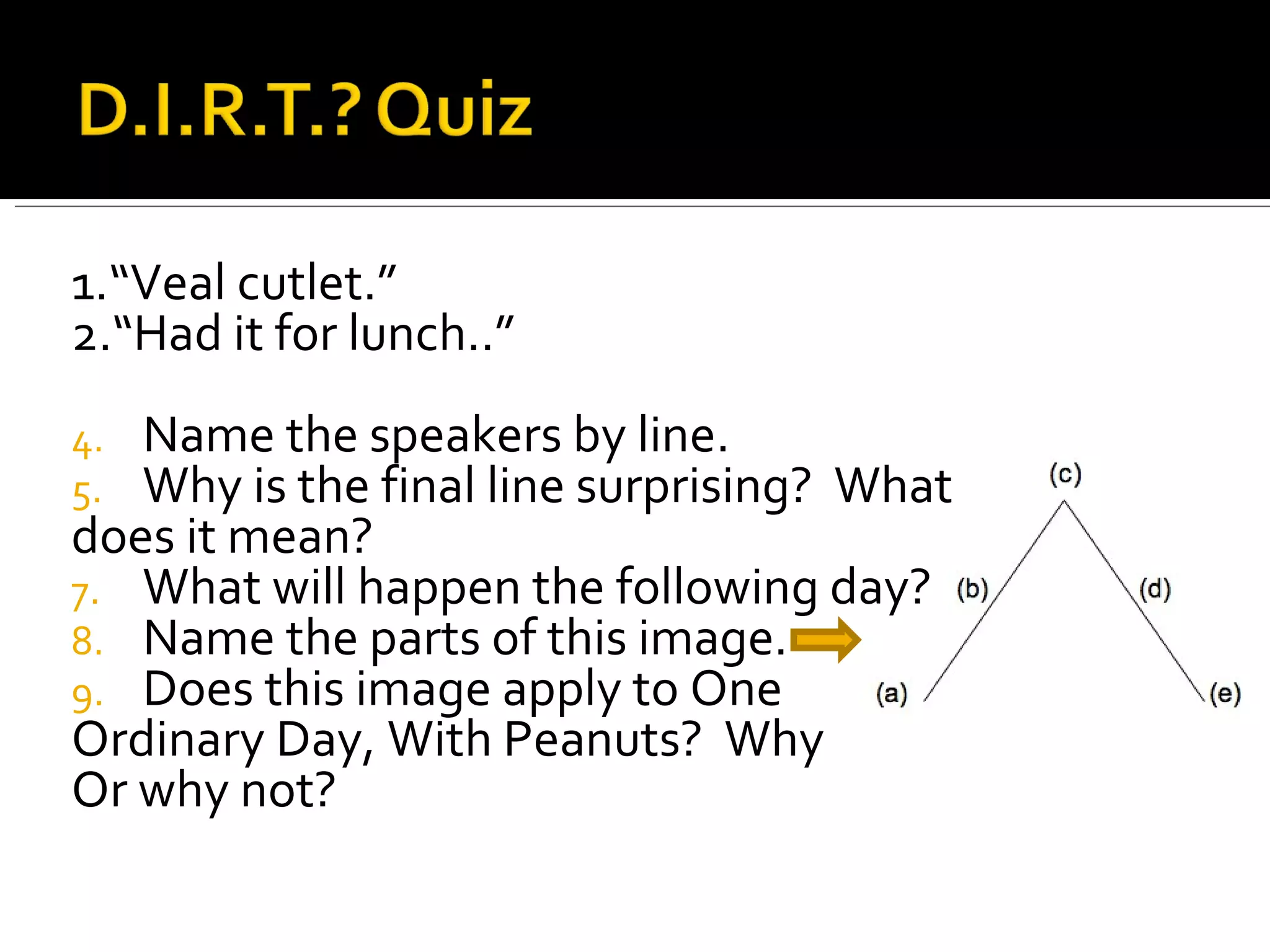 One Ordinary Day, With Peanuts | PPT