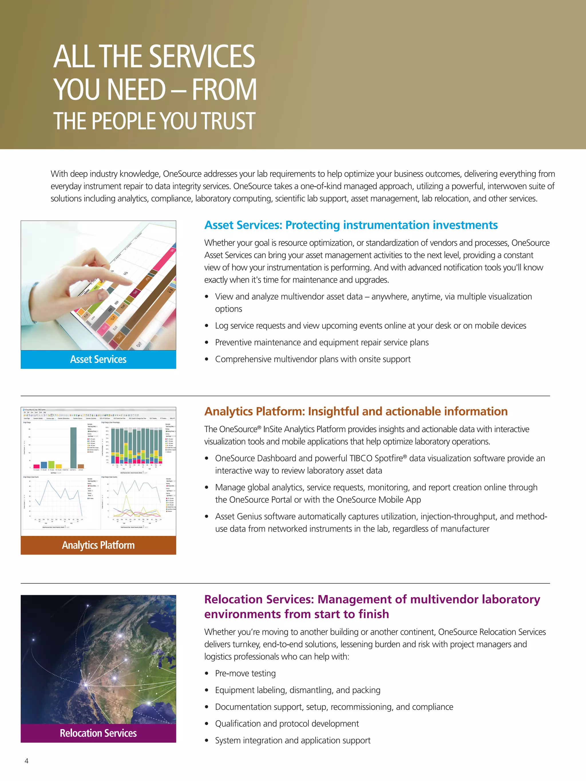 Onesource Service, PerkinElmer | PDF