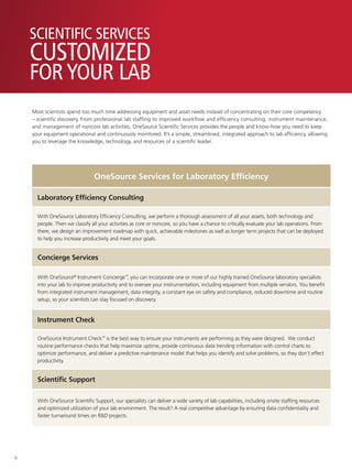 Onesource Service, PerkinElmer | PDF