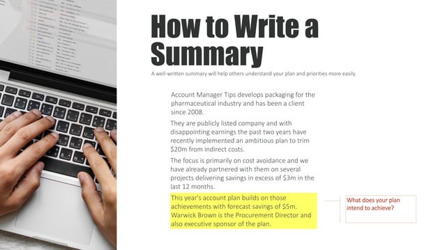 How to Create The Ultimate One Page Key Account Plan | PPT