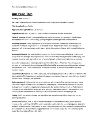 One page pitch | DOCX