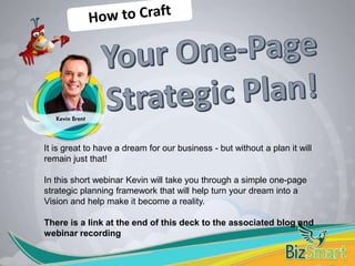 Your One-Page Strategic Plan | PPT