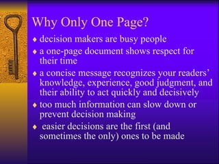 The One Page Proposal | PPT