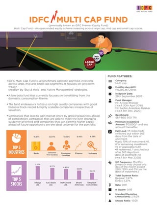 IDFC Multi Cap Fund_One pager | PDF