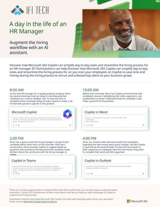 A Day in the Life of an HR Manager with Microsoft 365 Copilot | PPTX