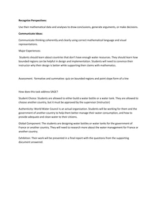 One pager world water project | DOCX
