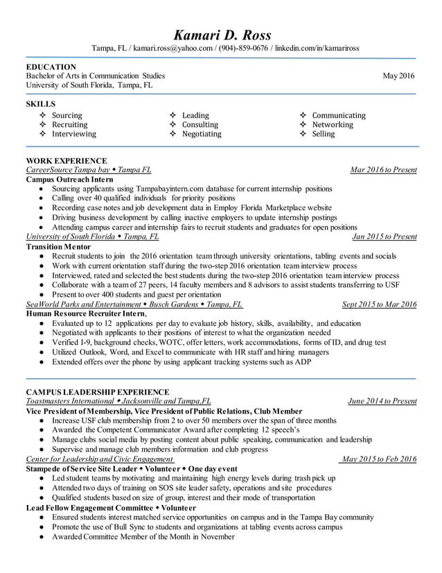 One page resume | PDF