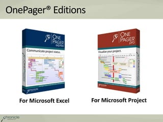 OnePager samples | PPTX | Technology & Computing