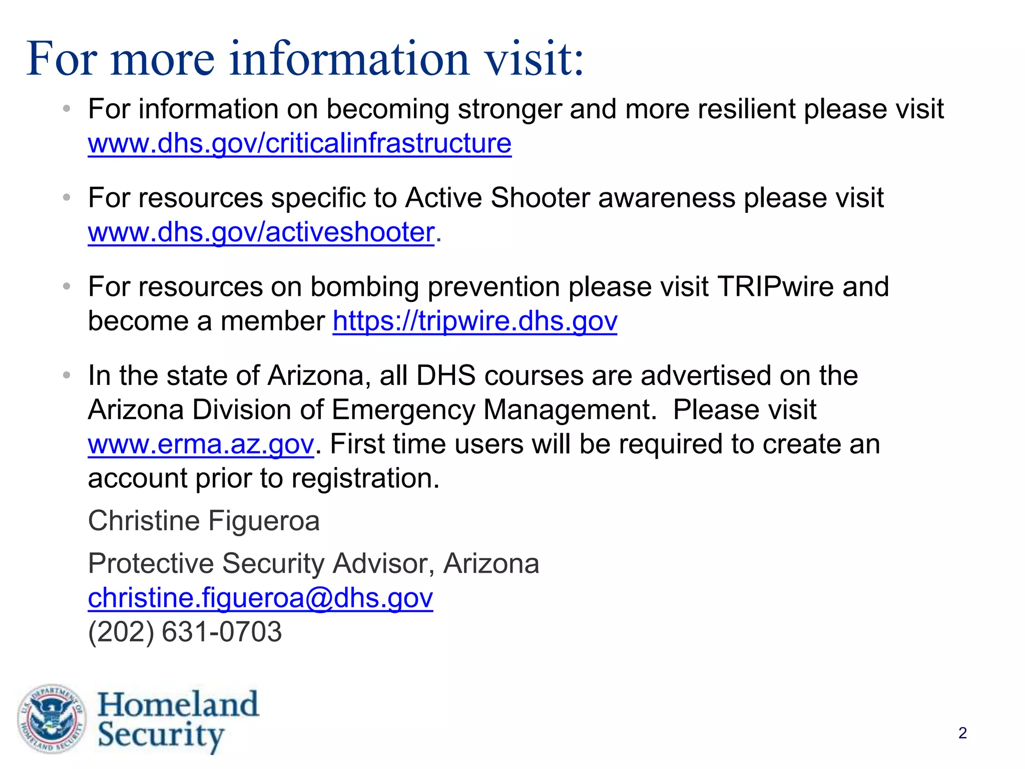 DHS Information | PPTX