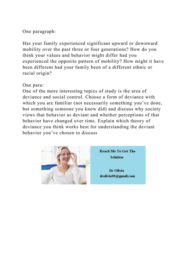 One paragraphHas your family experienced significant upward or .docx