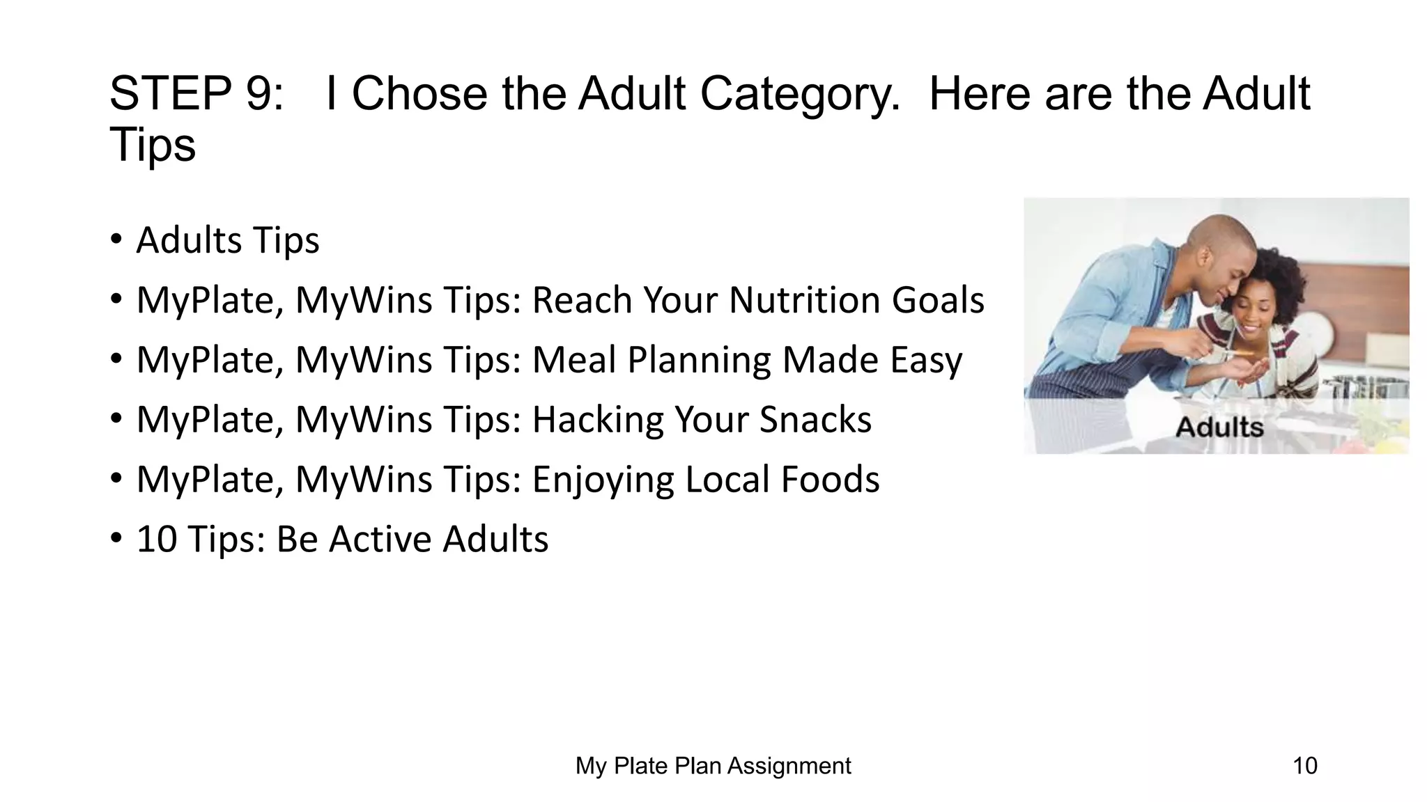 MyPlate plan PowerPoint Presentation | PPTX