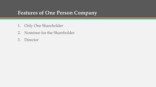 One person company | PPTX