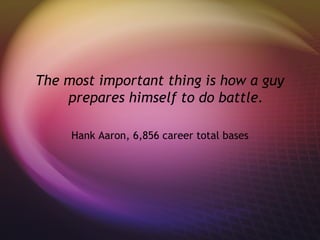 ONE PITCH AT A TIME | PPT