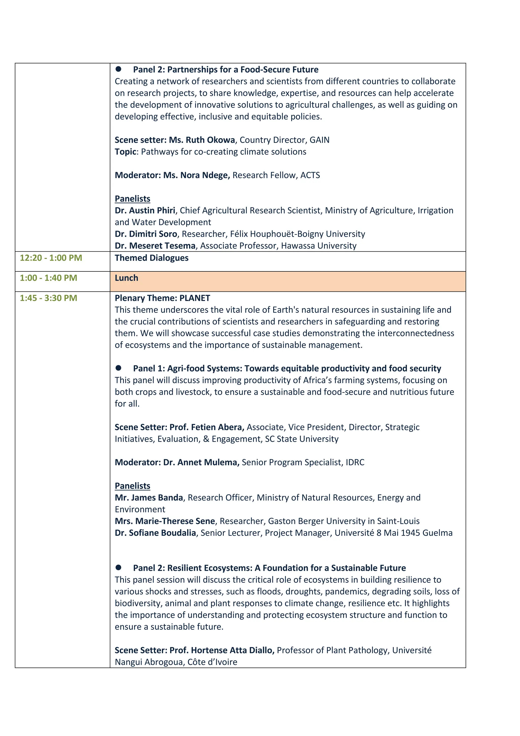 One Planet Fellowship Knowledge Festival Program Synosis | PDF