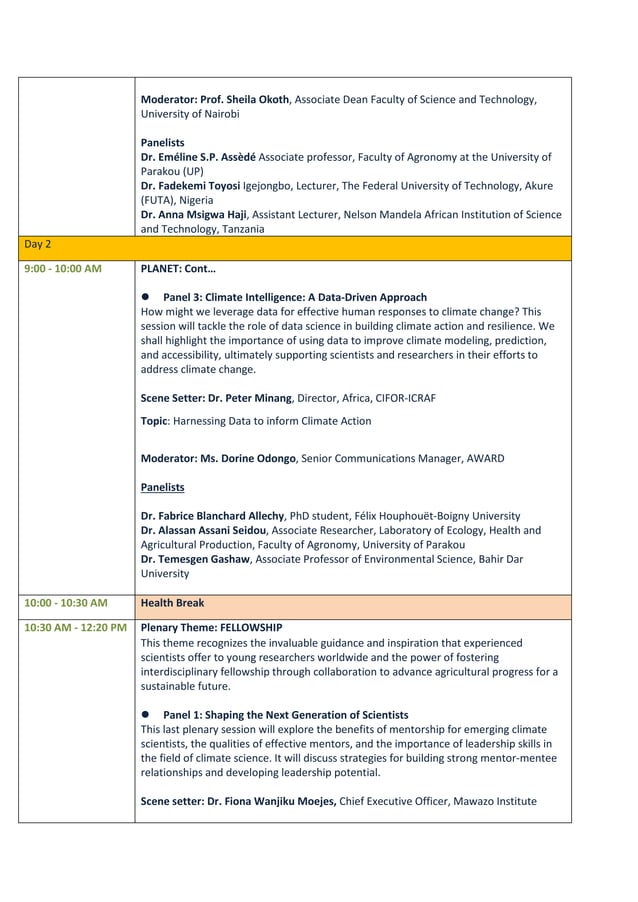 One Planet Fellowship Knowledge Festival Program Synosis | PDF