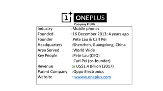 Oneplus- Principles of Marketing | PPT
