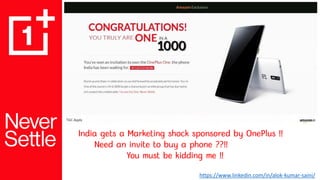 Marketing Mix of OnePlus from a User's Pespective | PDF