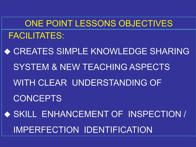 ONE POINT LESSONS-part1 .ppt, OPL TPM JH | PPT