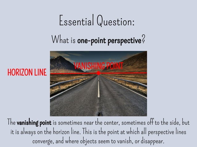 One point perspective | PDF | Drawing and Sketching | Arts and Crafts