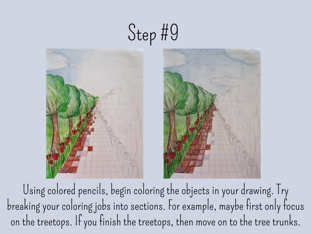 One point perspective | PDF | Drawing and Sketching | Arts and Crafts