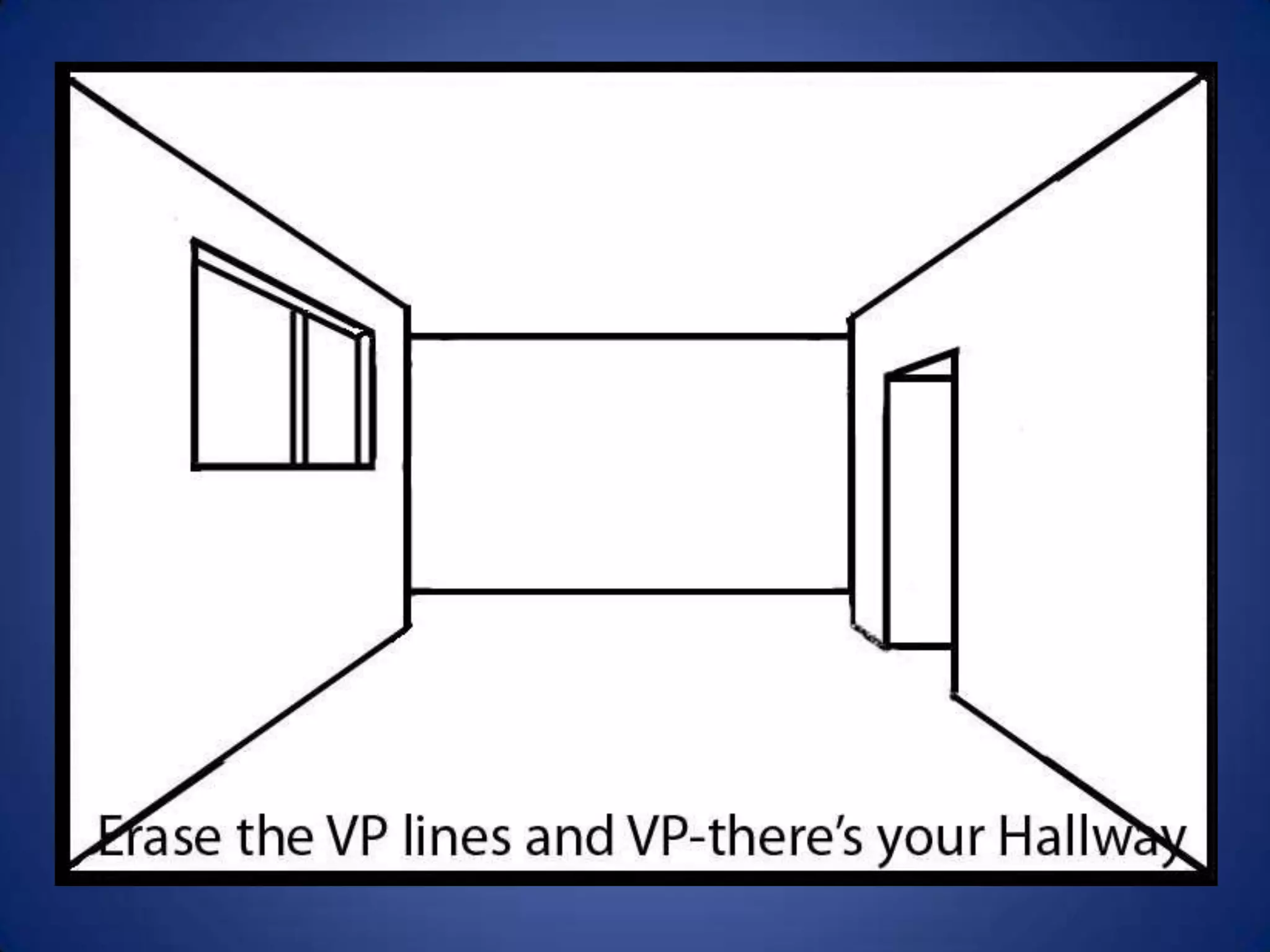 One point perspective hallway | PPTX