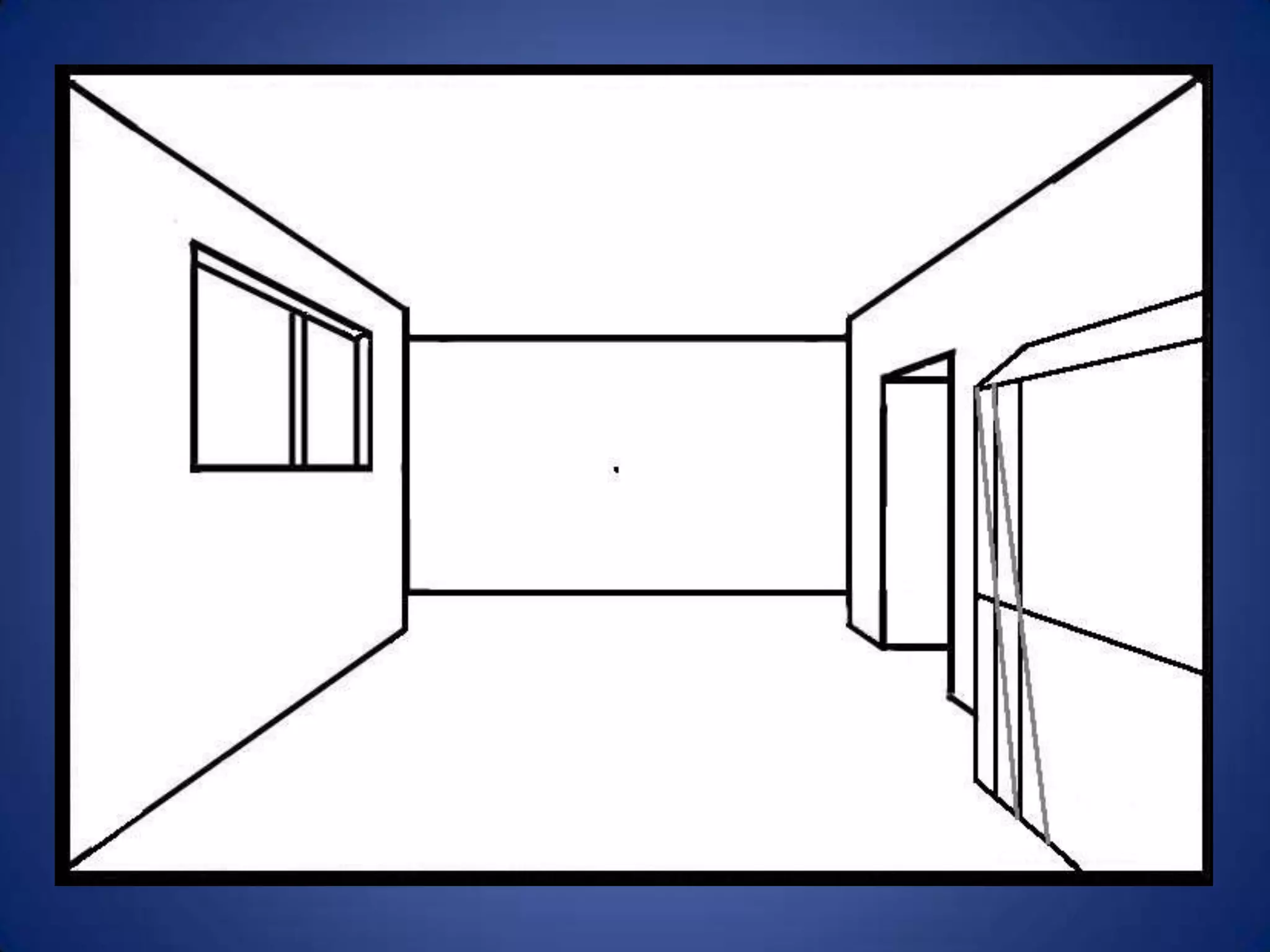 One point perspective hallway | PPTX