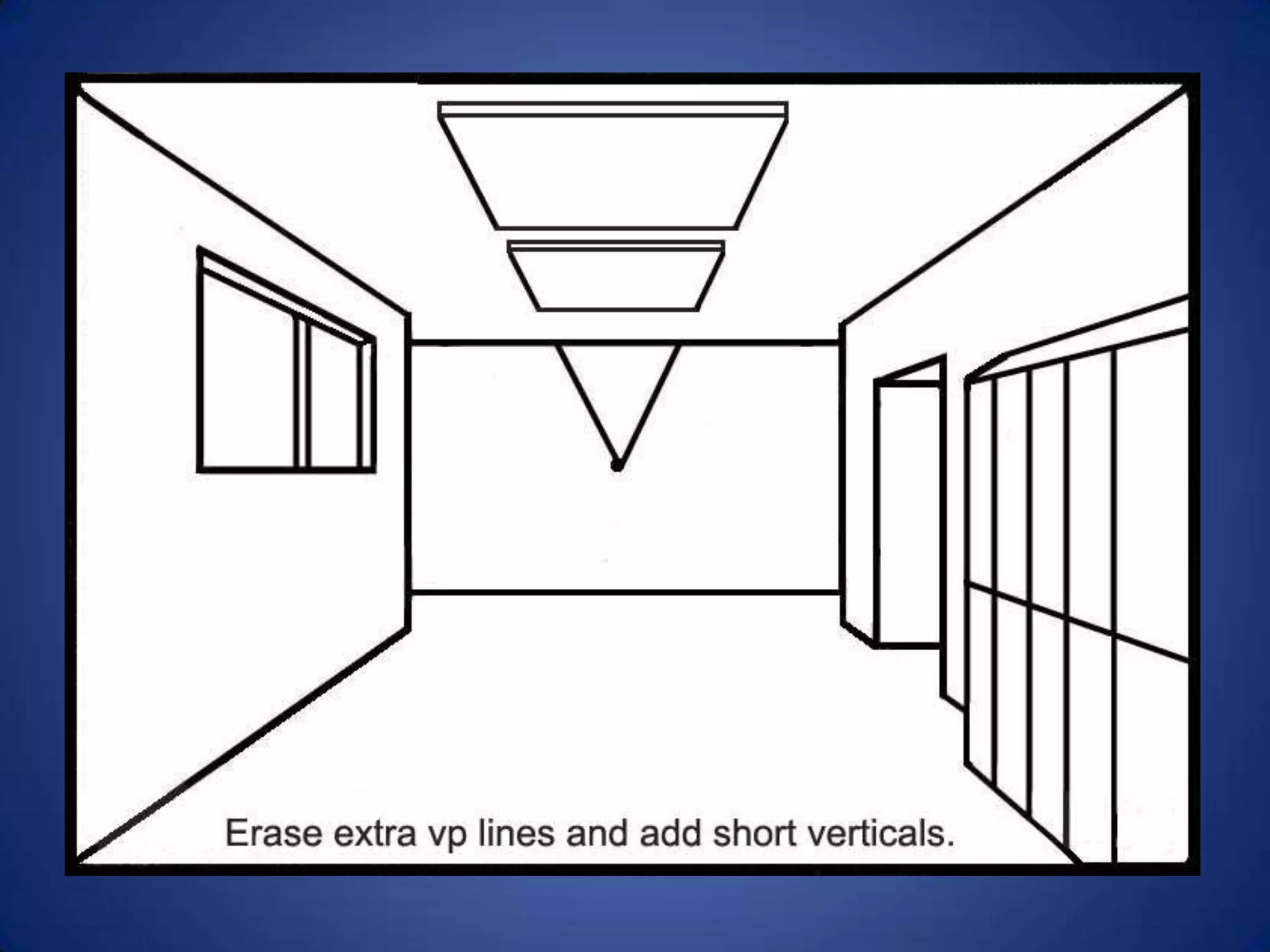 One point perspective hallway | PPTX