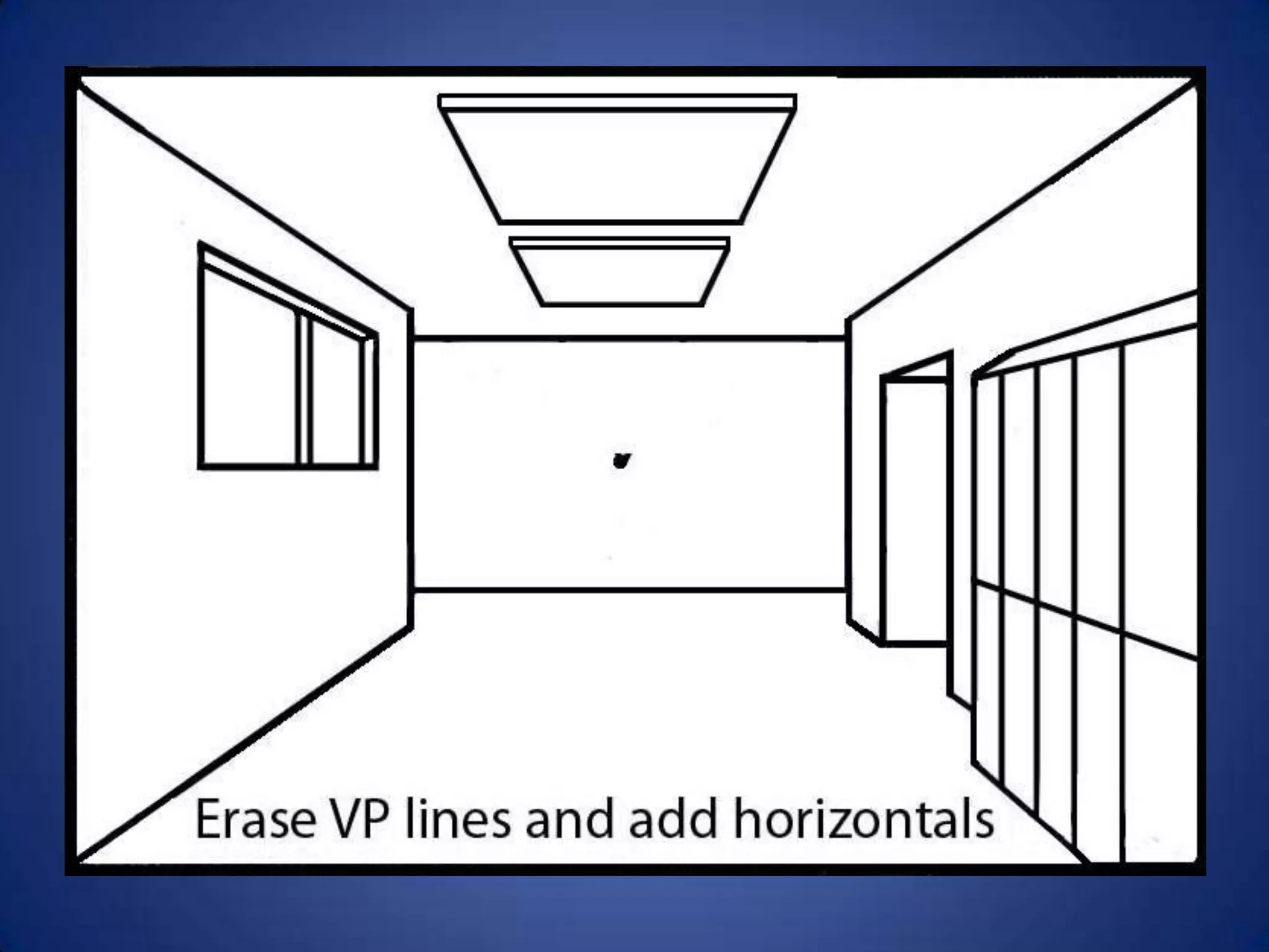 One point perspective hallway | PPTX