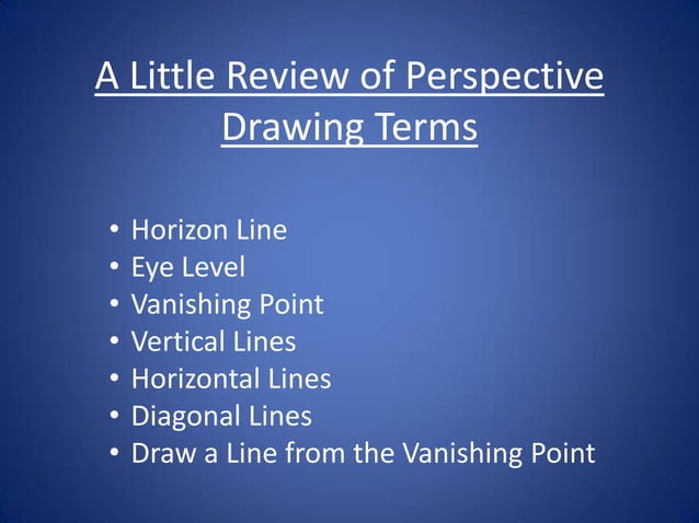 One point perspective hallway | PPTX