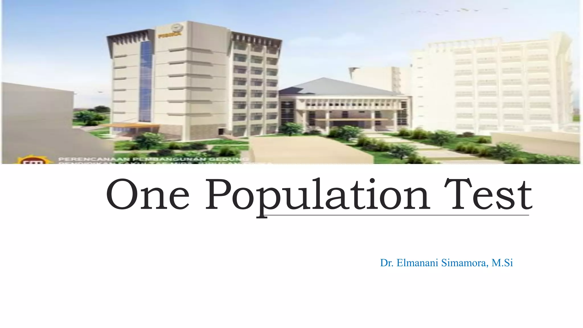 One population test | PDF