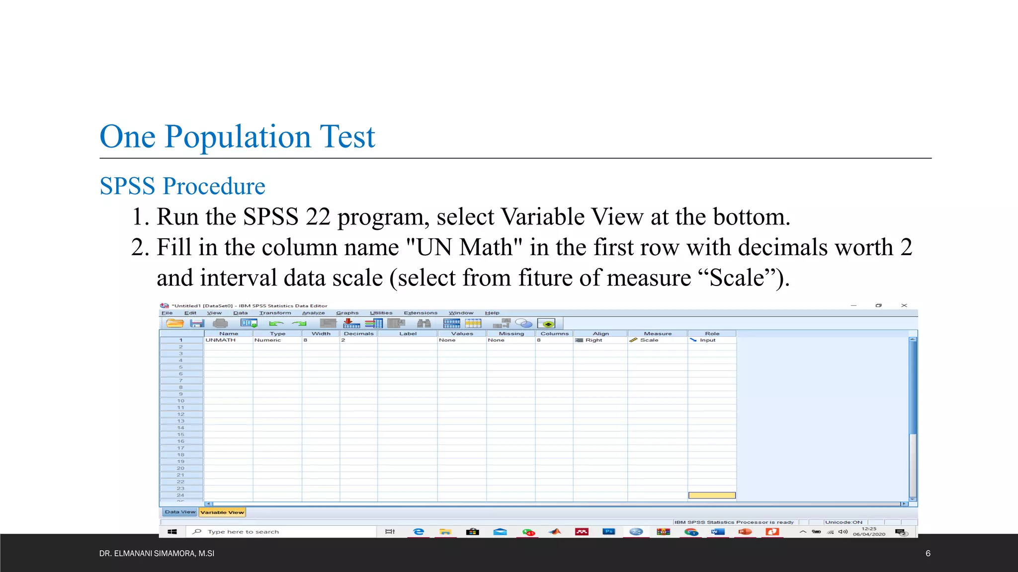 One population test | PDF