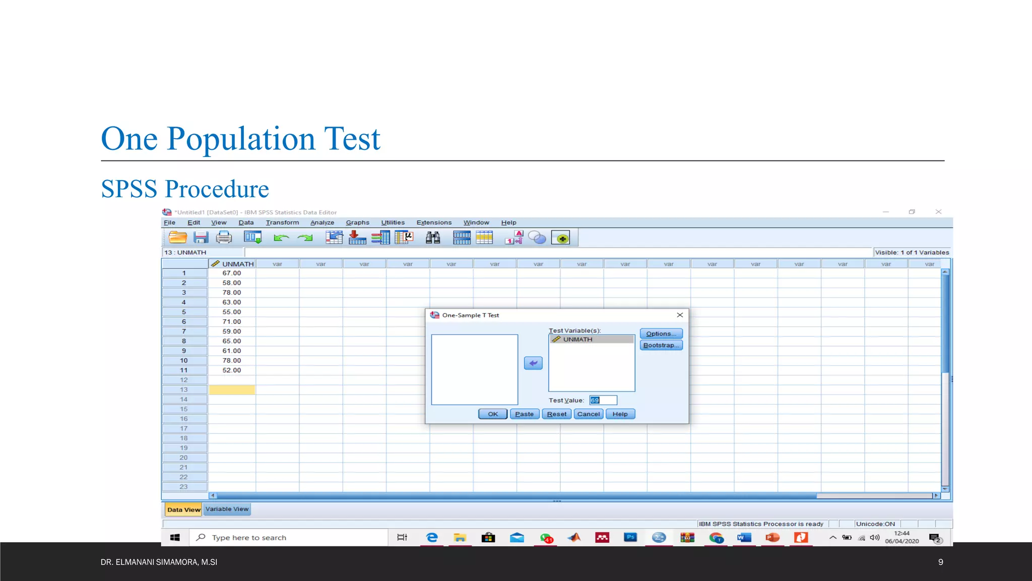 One population test | PDF