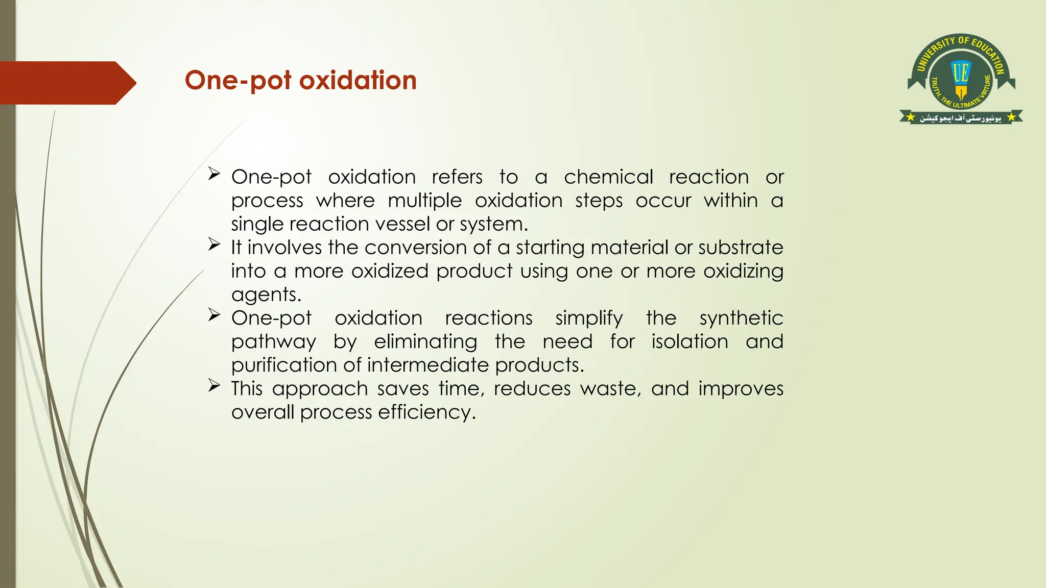 one pot oxidation [Autosaved] [Autosaved].pptx