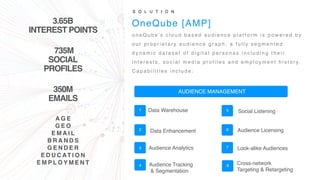 oneQube [AMP] Cloud-Based Digital Audience Management Platform | PPT